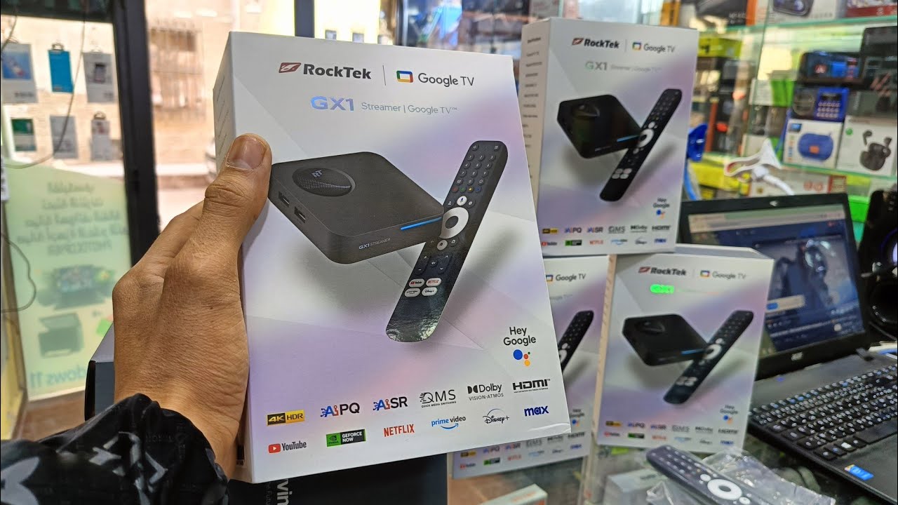 TV Box RockTek GX1 Ram 4/32 Full Chứng Chỉ Model New 2025, Google TV 12 Netflix 4K