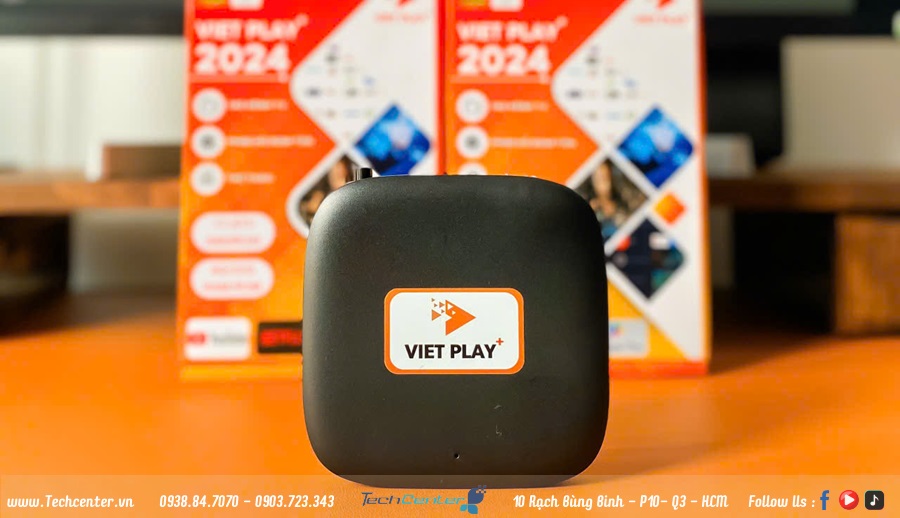 Android TV Box Viet Play+ Ram 2GB Android 11, Dual Wifi, Remote Giọng Nói
